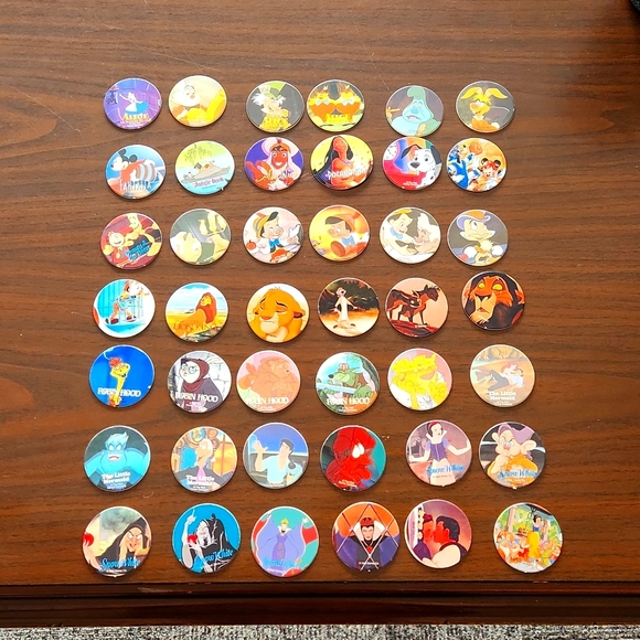 Other | Set Of 43 Walt Disney Vintage Milk Cap Pogs | Poshmark